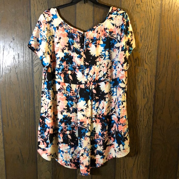 Tops | Floral Flowy Top Womens Plus 3x Swing Tee | Poshmark